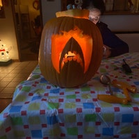 Printable Pumpkin Stencil for Carving - JAWS Shark and Swimmer ...