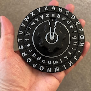 3D Printed Cipher Wheel: Caesar Cipher Decoder, Spy Code Generator ...