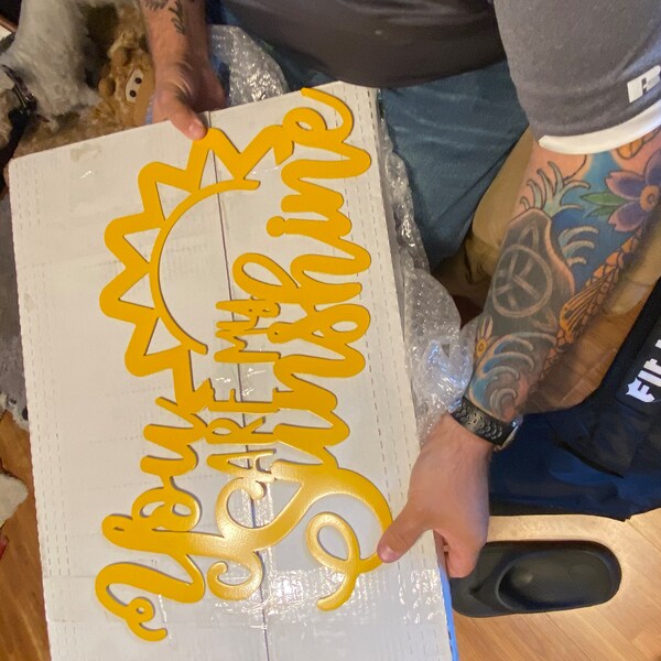 You Are My Sunshine Metal Sign Cutout - Shine Bright With Our 'you Are ...