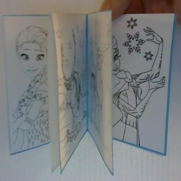 Printable Frozen Mini Coloring Book | Birthday Party Favor & Gift | PDF ...