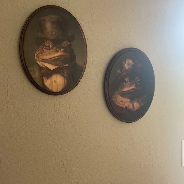 Miss Frog Victorian Portrait - Vintage Style Cottagecore Animal Wall ...