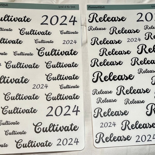 Weeks of the Year 2024-small Script Stickers for Erin Condren, Happy ...