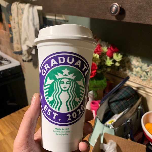 Graduate Est. 2024 Class of 2024 Starbucks Grande Hot Cup Reusable ...