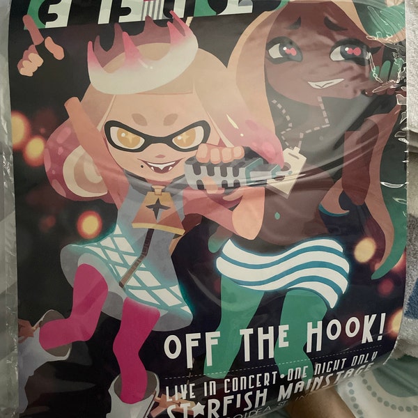 Off the Hook Concert Poster Splatoon 2 Artist Print Illustration - Etsy