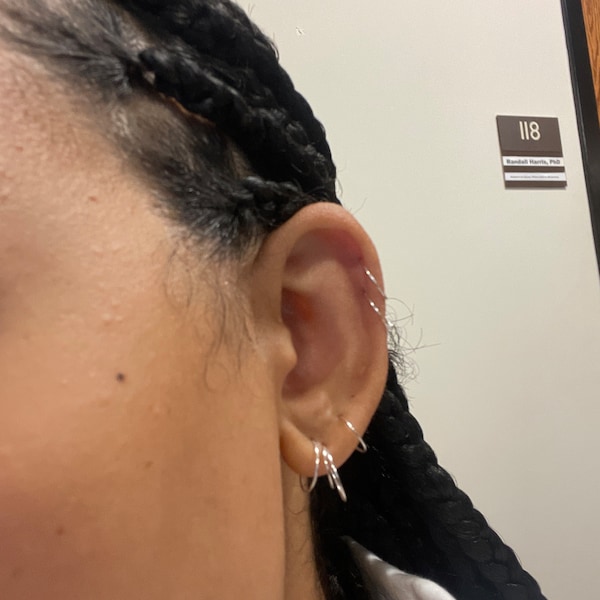 Mini Sterling Silver Hoop Earrings. Tiny Silver Hoops, Solid 925 ...