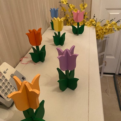 The Original 3D Wooden Spring Tulip - Etsy