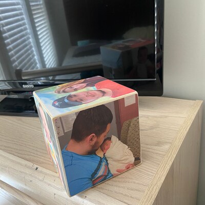 Customized Photo Wood Memory Blocks, Handcrafted Cubes, Unique ...