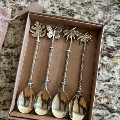 Original 6 Brass Spoon Set - Etsy