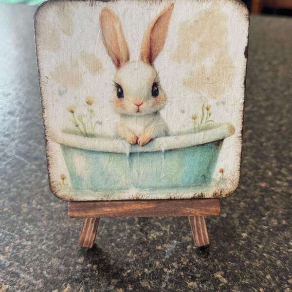 Spring Birdhouse Mini Wood Sign With Easel, Colorful Mini Art, Wood ...