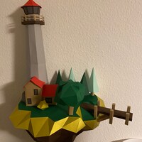 DIY Treehouse Model, 3D Papercraft PDF Pattern / Simple Origami Lowpoly ...