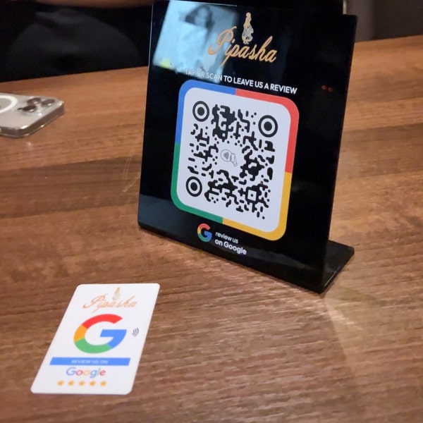 Custom NFC Review Cards, Google Review Double Sided, PVC Feedback Cards ...