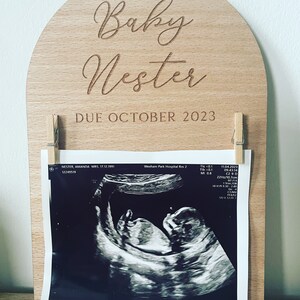 Personalised Pregnancy Announcement Sign Wooden Due Date - Etsy