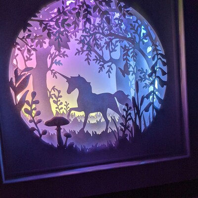 Baby on Moon Shadow Box SVG PDF PNG Paper Cutting Instant Download ...