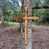 Large 5 Ft 60 Inch Yard Cross Rustic Cross Burnt Wood Dark - Etsy