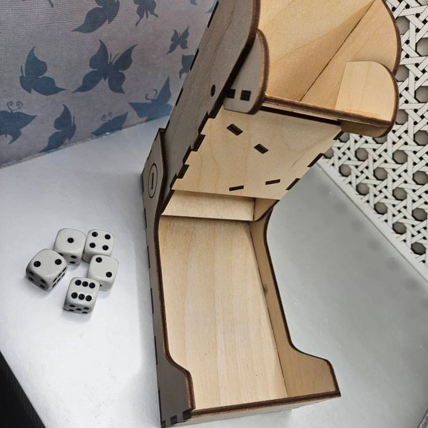 Laser Cut Folding Dice Tower Svg Template Glowforge Game Dice Tower ...