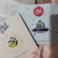 Tiny Alien Enamel Pin - Etsy