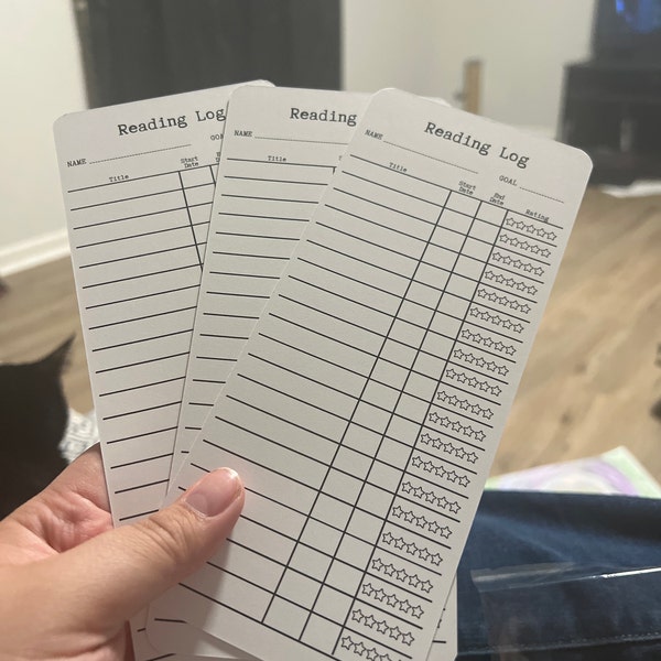 Reading Log, Library Card Bookmark, Reading Log Bookmark, Book Tracker ...
