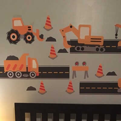 Construction Transportation Dump Truck Car Wall Decals Kids Stickers ...