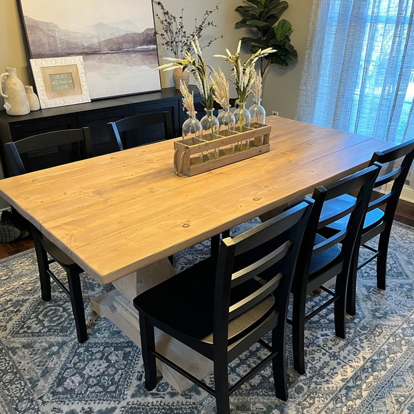 Rustic Farmhouse Table, Dining Room Table Set - Etsy