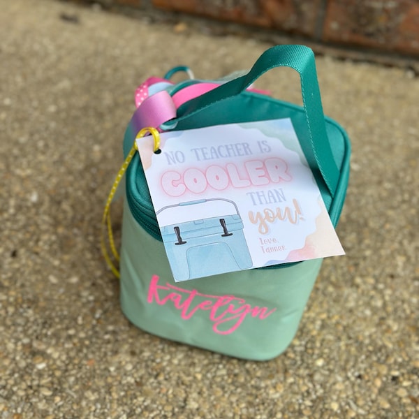 Teacher Gift Tag - No Teacher is Cooler Than You! - Digital - Editable ...