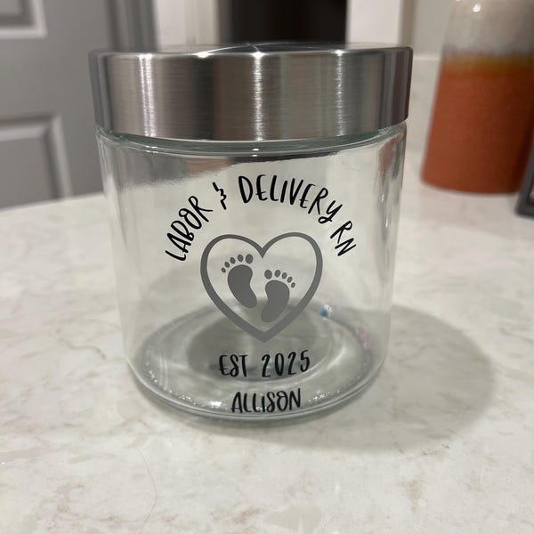 Birth and Delivery Tracking Jar With Beads- Personalized for Labor ...