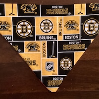 NHL BOSTON BRUINS Patchwork Hockey 100% Cotton Fabric Material You ...