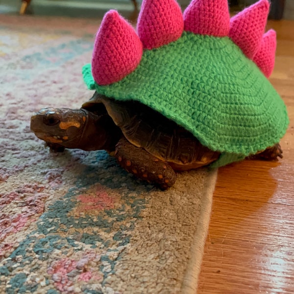 Tortoise Sweater Dinosaur, Stegosaurus Cozy for Tortoises, Crochet ...
