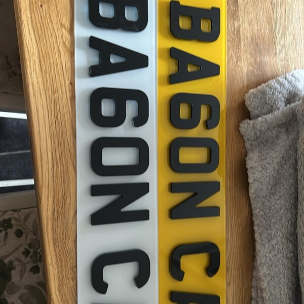 4D Number Plates in Matte Black Finish With Uk Reflectives - Etsy