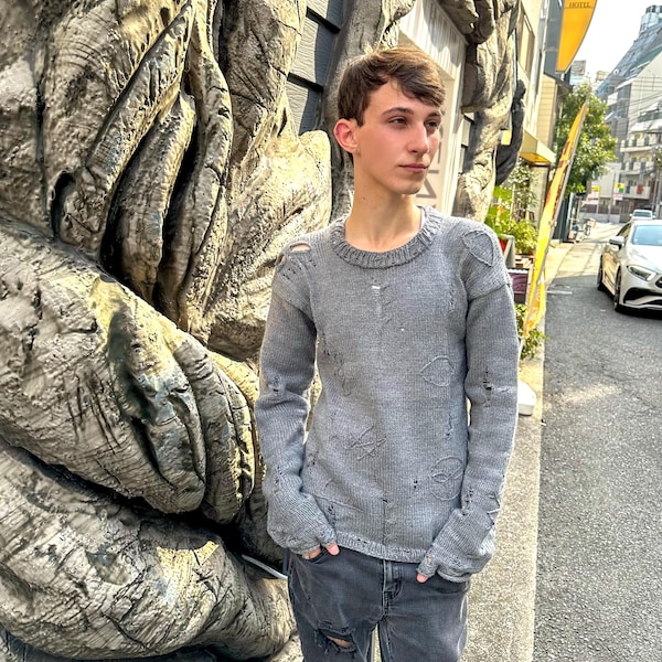 Agatha All Along Joe Locke Sweater Distressed Punk Wiccan Cosplay ...