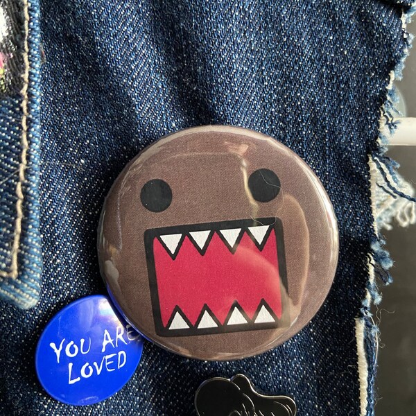 Domo Cute Pinback Button - Etsy