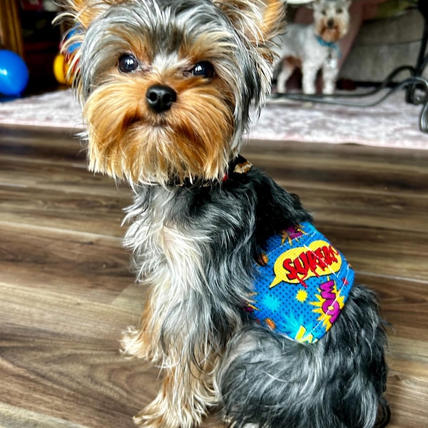 Dog Diaper Belly Band, Paws Fabric, Choose Tapered or Straight, With or ...