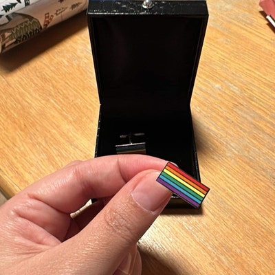 Community Lesbian Flag Pin Subtle Pride Accessory LGBT Enamel Queer ...