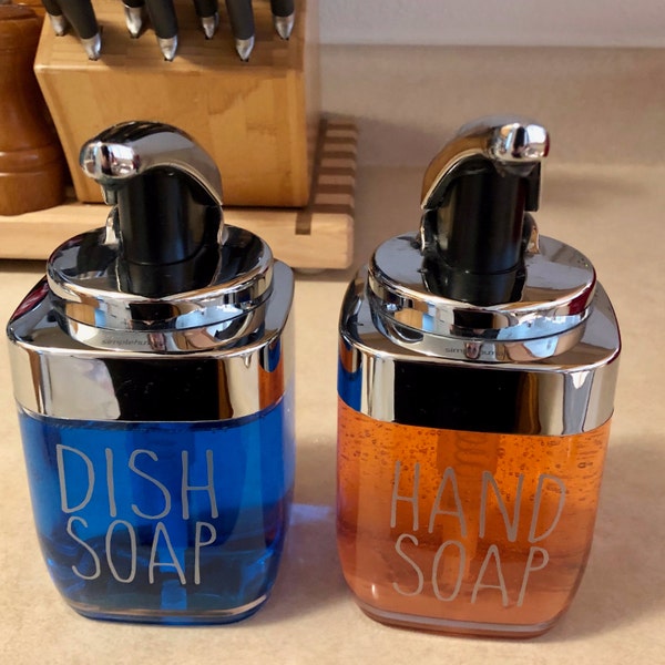 Hand Soap Dish Soap Labels - Vinyl Decal Sticker Cute Kitchen - Etsy