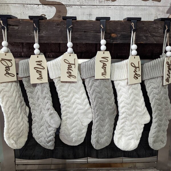 Christmas Stocking Hanger, Rustic, Black Iron Mantel Hanger, Farmhouse ...