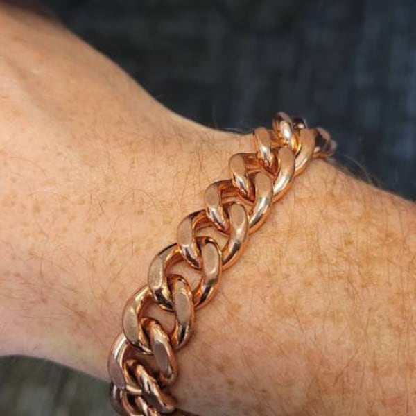 Men’s Pure Copper Cuban Link Bracelet- COPBR11 - Etsy