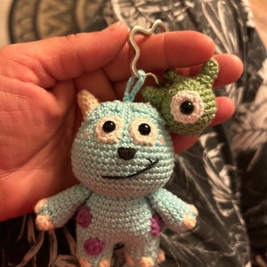 Mini Monster-keychain Version Crochet Pattern by Aquariwool Crochet ...