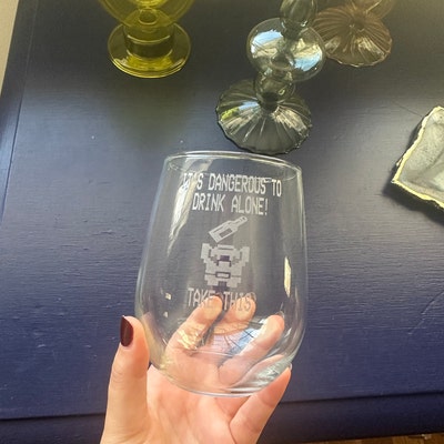 Mario Mushroom Glass Nintendo Mario Inspired Whiskey Glass - Etsy