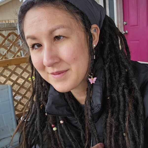 7 Mauve Butterfly Hair Rings, Loc Rings, Braid Rings, Hair Accessories ...