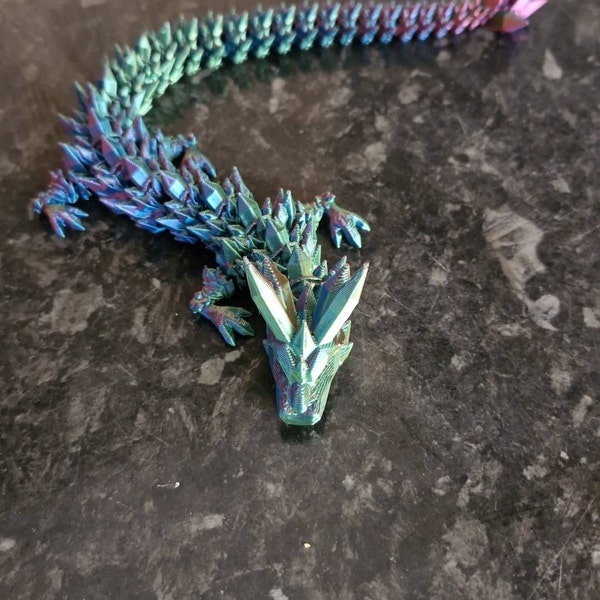 3d Printed Articulated Skeleton Dragon, Flat Wings Skeleton Dragon ...