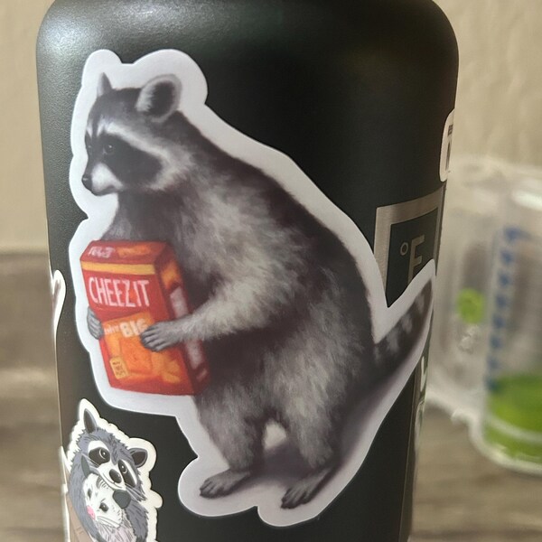 Funny Raccoon Sticker With Original Raccoon Art by Sarah Becktel ...