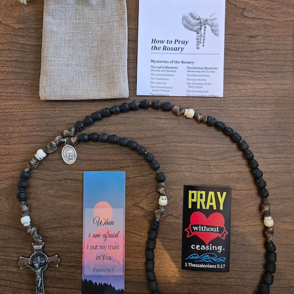 Miniature 9 Crusader Templar Red Cross Anglican Rosary. 6mm Stainless ...