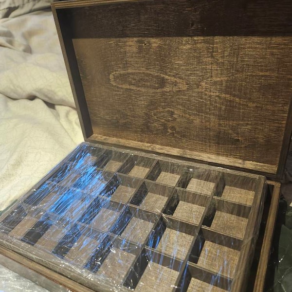 Wooden A4 Size Box / Dark Brown Wooden Box / A4 Size Storage Box / 12 X ...