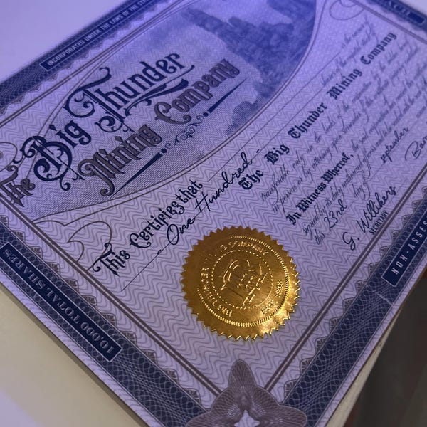 Toad Hall Deed Certificate Mr. Toad's Wild Ride PERSONALIZABLE - Etsy