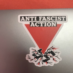 Anti-fascist Action Vinyl Sticker Anti-racist Decal Antifa Vintage ...