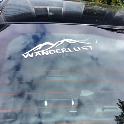 Wanderlust Vinyl Decal Wanderlust Mountain Decal Wanderlust - Etsy