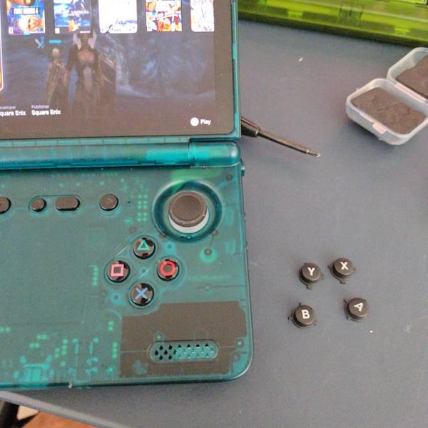 Steam Deck Replacement Buttons Matte Black Snes Style Custom DIY ABXY ...