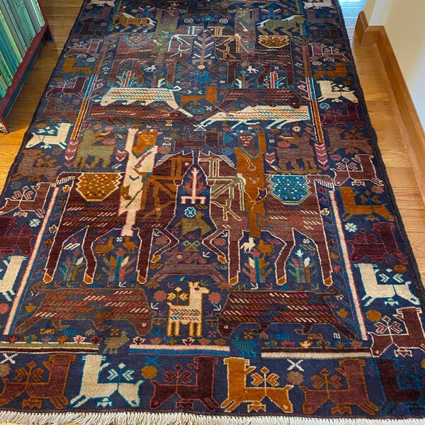 4x3 Gorgeous Turkish Mamluk Area Rug/ Afghan Handmade Plush Wool Rug ...