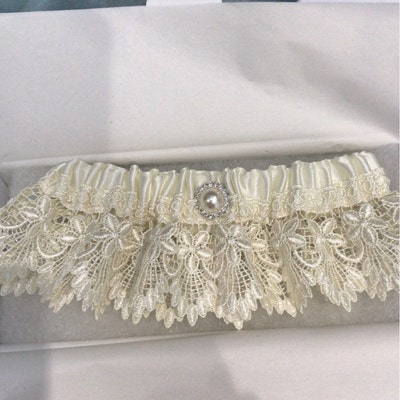 Wedding Garter Bridal Garter Embroidered Bridal Garter UK Vintage ...