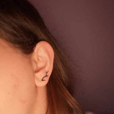 Stag Antler Crawler Earrings in Sterling Silver, Silver, Gold or Rose ...