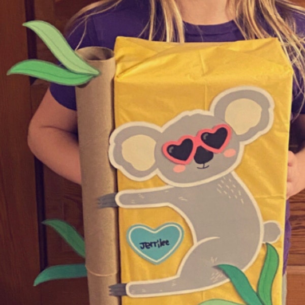 Koala Printable Box Kit | DIY Valentine Box Decor Kit for Valentine's ...